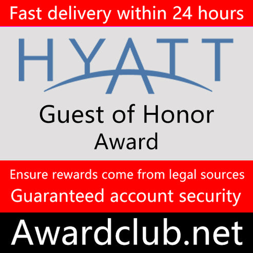 Hyatt Guest of Honor, GOH, Guest of Honor Award Certificate, Globalist ...